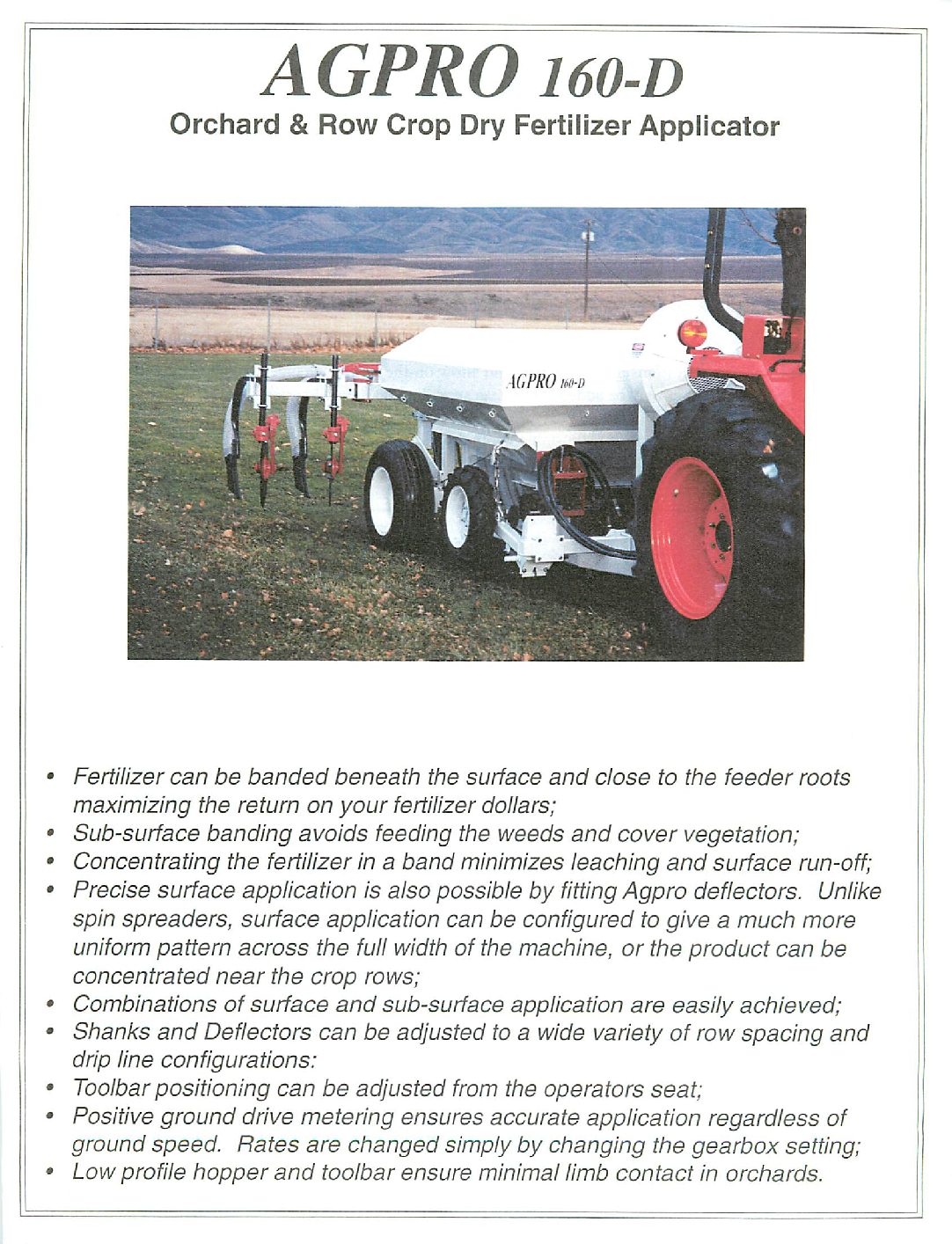 AGPRO 160-D - Agpro Marketing & Manufacturing, Inc.